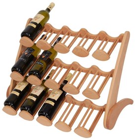 Stojan na víno 662 - Dřevěný stojan na 15 lahví vína