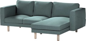 Potah na pohovku IKEA Norsborg 3-místná se šezlongem barva modrá látka pletený vzor