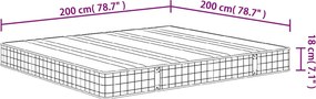 Matrace s bonnellovými pružinami medium 200 x 200 cm 3206382