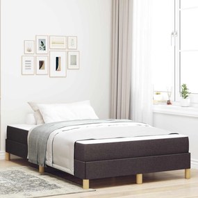 Postel s boxspringem s matrací Tmavě hnědá 120 x 190 cm textil 3398552