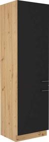 MODENA | vysoká skříňka 60 DK-210 2F potravinová s policemi | 60 cm | artisan/černá