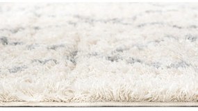 Kusový koberec shaggy Karo krémově šedý 80x150cm