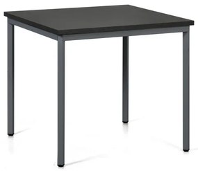 Jídelní stůl TRIVIA, tmavě šedá konstrukce, 800 x 800 mm, wenge