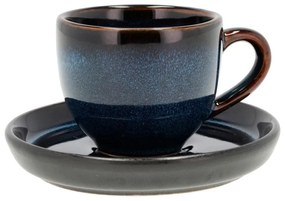Černý/modrý keramický šálek na espresso 70 ml Gastro Dark Blue/Black – Bitz