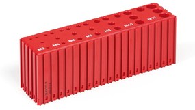 Plastový box pro ukládání držáků elektrod, modul 8x8, 1 dutina, červená