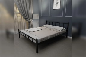 Černá kovová postel Kimmy, 90X190