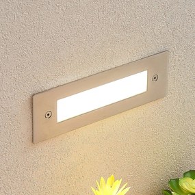 LED nástěnné vestavné svítidlo Roni, nerez 19,5 cm