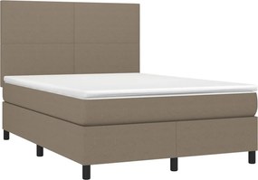 Box spring postel s matrací taupe 140x200 cm textil 3141621
