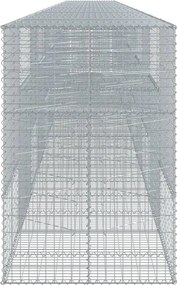 Gabionový koš s víkem 1 200 x 100 x 150 cm pozinkované železo 3295224