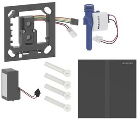 Geberit - Elektronické ovládání splachování pisoárů typ 40, síťové napájení, easy to clean, Bluetooth, matná černá 116.227.14.1