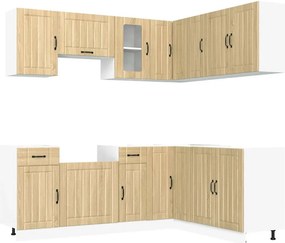 11dílná sada kuchyňských skříněk "Lucca" dub sonoma kompozit 3314954