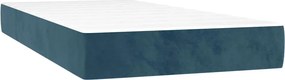 Box spring postel s matrací a LED tmavě modrá 120x190 cm samet 3270175