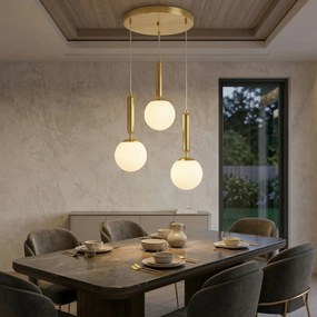 Toolight Rea, ZÁVĚSNÁ STROPNÍ LAMPA G179-3CP GOLD, OSW-07823