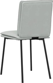 Jídelní židle 6 ks světle šedé samet 3315614