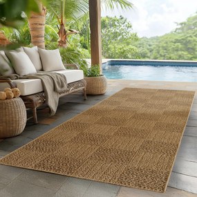 Ayyildiz, Kusový koberec Timber 1405 beige - na ven i na doma, 80x150, béžová, chodba / předsíň