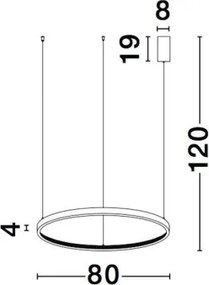 Závěsné LED svítidlo NOVA LUCE PRESTON 50W 3000K 9865180