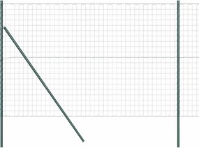 Euro plotové kotvení 10 x 1,5 m Ocel potažená PVC Zelená 3350352