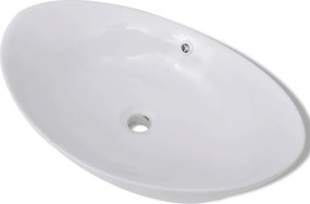 Luxusní keramické oválné umyvadlo s přepadem - 59 x 38,5 cm 140679