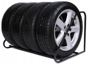 Nástěnný regál na 4 pneumatiky 4x235 - černý (D4P)