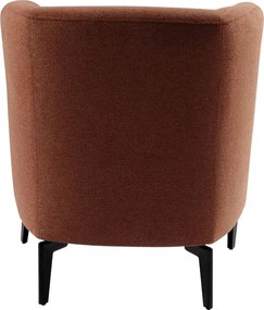 Designové křeslo, terakota/černá, KAPY