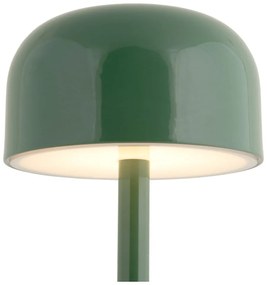 Zelená LED stolní lampa s kovovým stínidlem (výška 24,5 cm) James – Leitmotiv