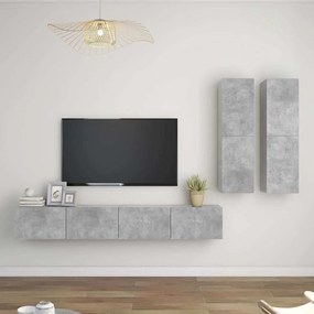 vidaXL 4dílný set TV skříněk kompozitní dřevo [3114207] Barva: šedá sonoma