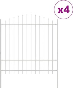 Zahradní plot WOERDEN 4 ks 170 x 215 cm Práškově lakovaná ocel 3360152