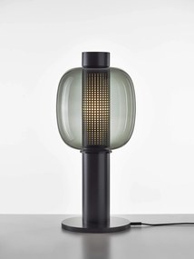 Designová lampa Brokis Bonbori Large PC1165 Povrch Montury: kov - černý matný komaxit, Barva skla: Hnědá kouřová - transparentní sklo, Povrchová úprava skla: CASAMBI CBU-TED