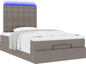 Osmanský rám postele s matrací taupe 120x200cm textil 3314166