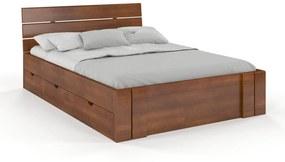 Buková postel s úložným prostorem - Arhus Drawers   , Buk přírodní, 180x200 cm
