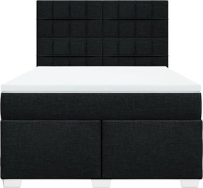 Box spring postel s matrací černá 140x200 cm textil 3290513