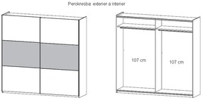 Sestava ložnice Borba, dub san remo/šedá