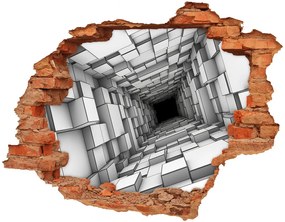 Wallmuralia Díra 3D fototapeta nálepka Tunel krychle 90x70 cm