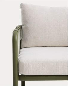 Zelený/béžový hliníkový zahradní lounge set pro 4 osoby Omala – Kave Home