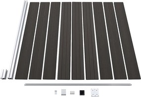 Plotový dílec WPC 175 x 186 cm černý 148973