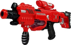 LEAN Toys Svítící pistole svítící ve tmě pěnové náboje zvuk dosah 45 m