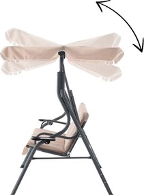 GardenLine Zahradní houpačka s držáky na nápoje KRES 0735 béžová