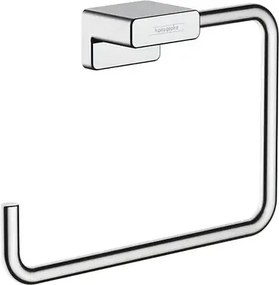 Hansgrohe Držák na ručník chrom / Držák na ručník / Hranatý / Kov / 18