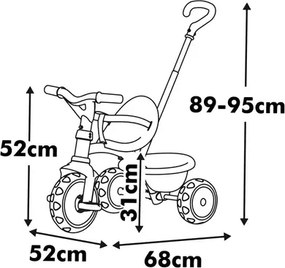 Smoby Tříkolka Be Move béžová / od 15 měsíců