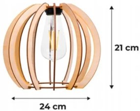 BERGE LED stropní závěsná lampa dřevěný trám 3xE27