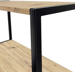 Industriální regál Lamon 50 cm černý/dub artisan