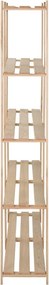 Úložný regál s 5 policemi 170 x 28,5 x 170 cm masivní borovice 327319