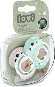 LOVI Dudlík silikonový dynamický CAPICHILL 6-18m 2ks kluk