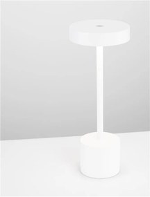NV 9002863 Venkovní stolní lampa FUMO bílý hliník a akryl LED 2W 3000K 220-240V 163st. IP54 vypínač na těle / USB kabel - NOVA LUCE