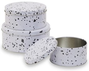 Kovové dózy na cukroví v sadě 3 ks Speckled – Premier Housewares