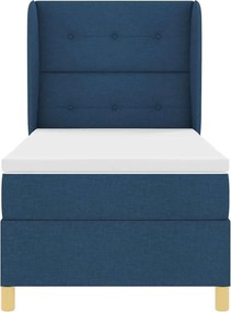 Postel s boxspringem s čelo Modrá 200 x 80 cm textil 3340724