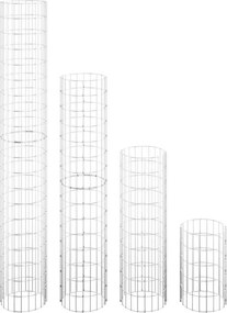 Kruhové gabionové vyvýšené záhony 4 ks Ø 30x50/100/150/200 cm 152023