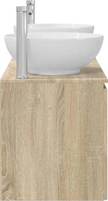 Sada koupelnových skříněk 3 ks Dub sonoma 49,5 x 44,5 x 65 cm 3405699