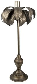 Stříbrno-měděný kovový svícen s listy Mare – 30x67 cm