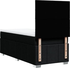 Box spring postel s matrací černá 80 x 200 cm textil 3291497